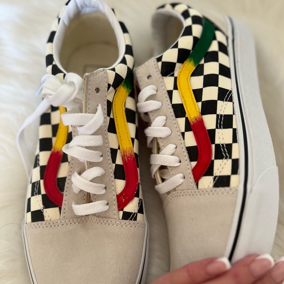 Vans | Shoes | Nwt Vans Era Suede Checker Print With Painted Rasta Wave ...